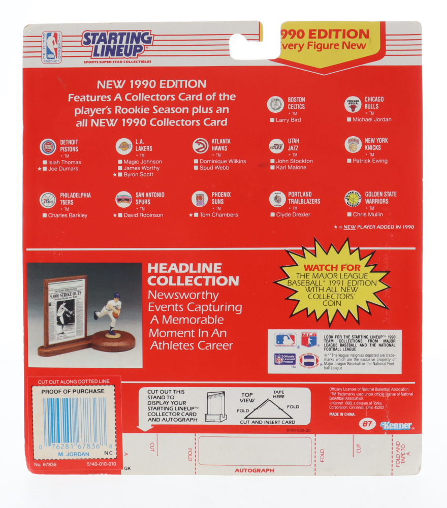 Michael Jordan 1990 Starting Lineup Sports Super Star Collectibles ...