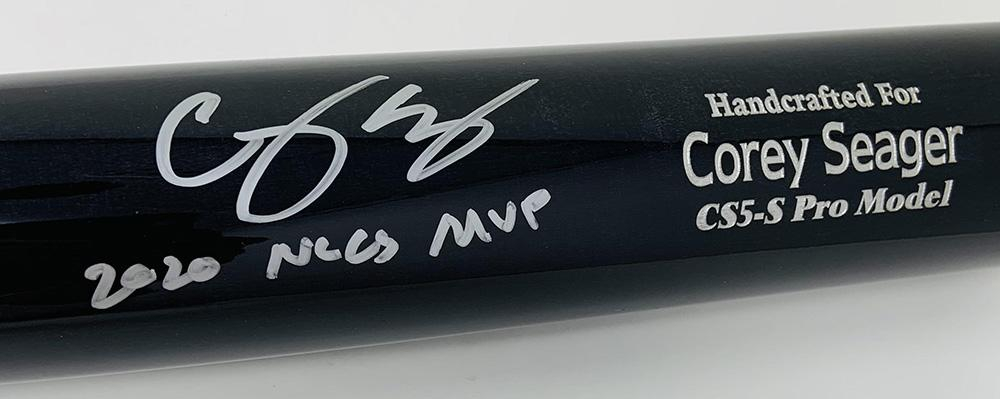Corey Seager Signed Marucci Player Model Bat Inscribed "2020 NLCS MVP ...