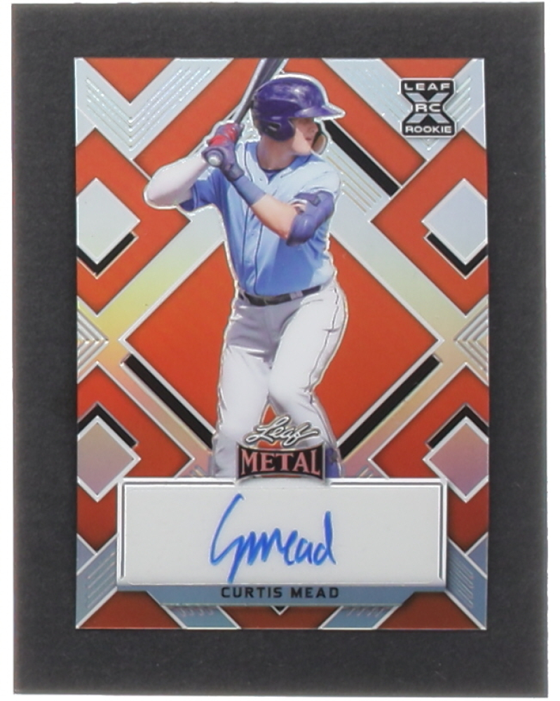 Curtis Mead 2022 Leaf Metal Prismatic Red Autographed Pre-Production ...