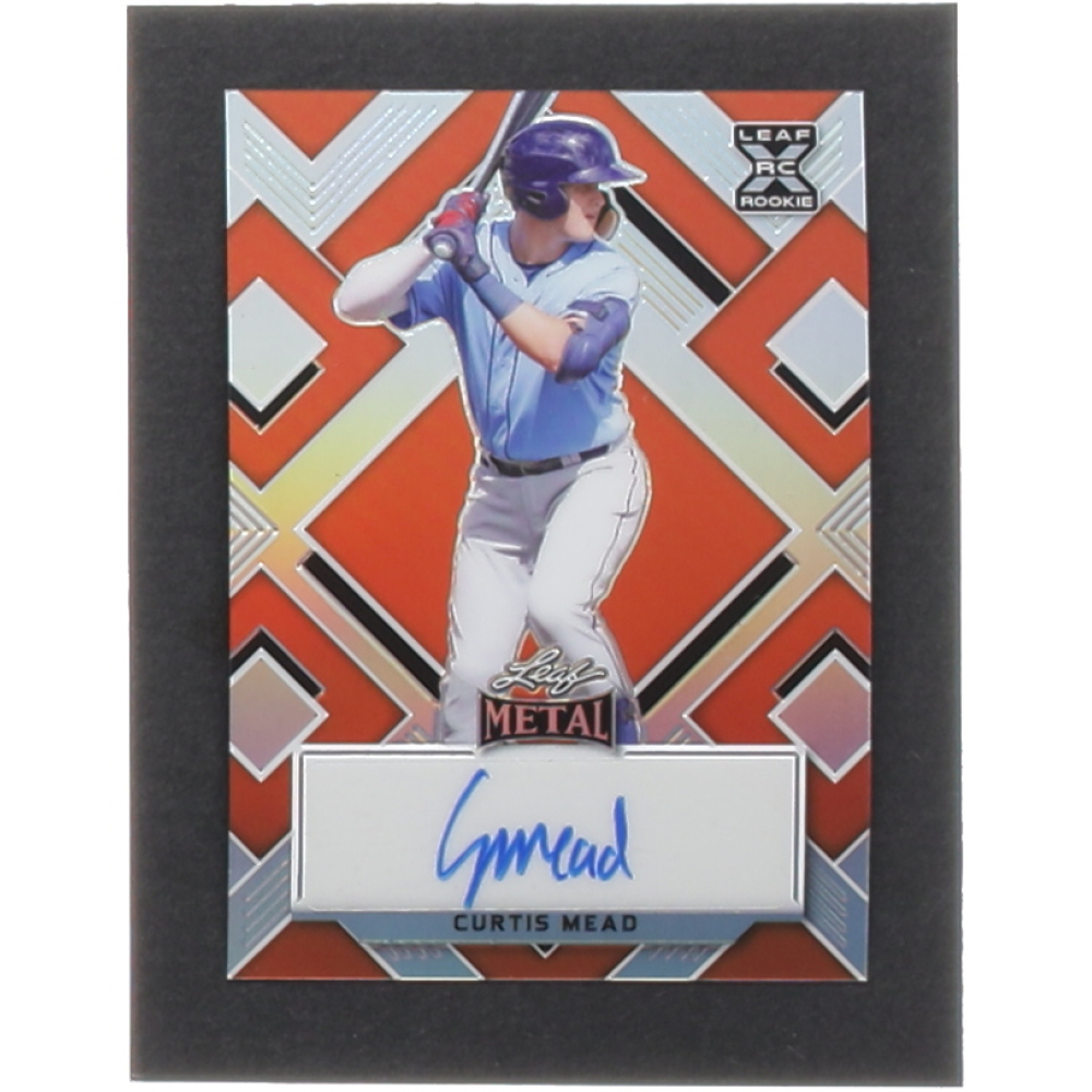 Curtis Mead 2022 Leaf Metal Prismatic Red Autographed Pre-Production ...