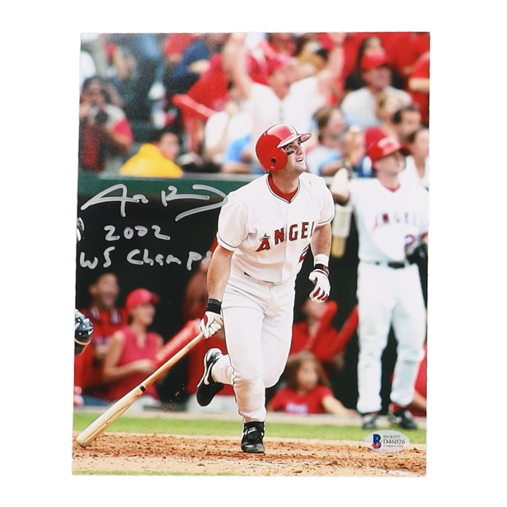 Adam Kennedy Signed Angels 8x10 Photo Inscribed "2002 WS Champs ...