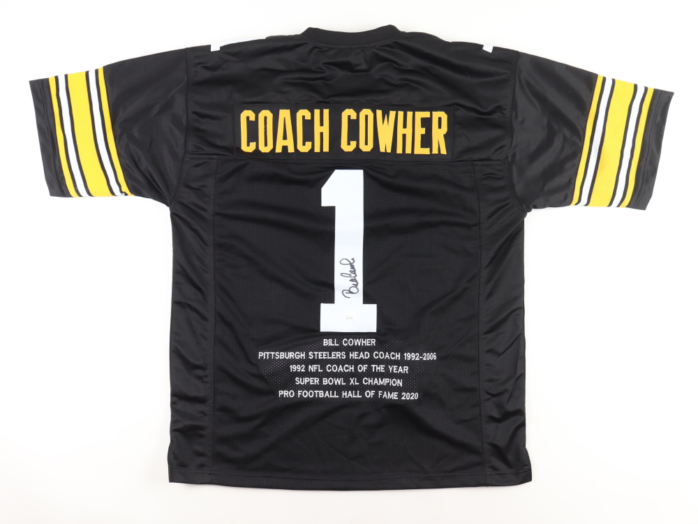 Bill Cowher Signed Career Highlight Stat Jersey (JSA) | Pristine Auction
