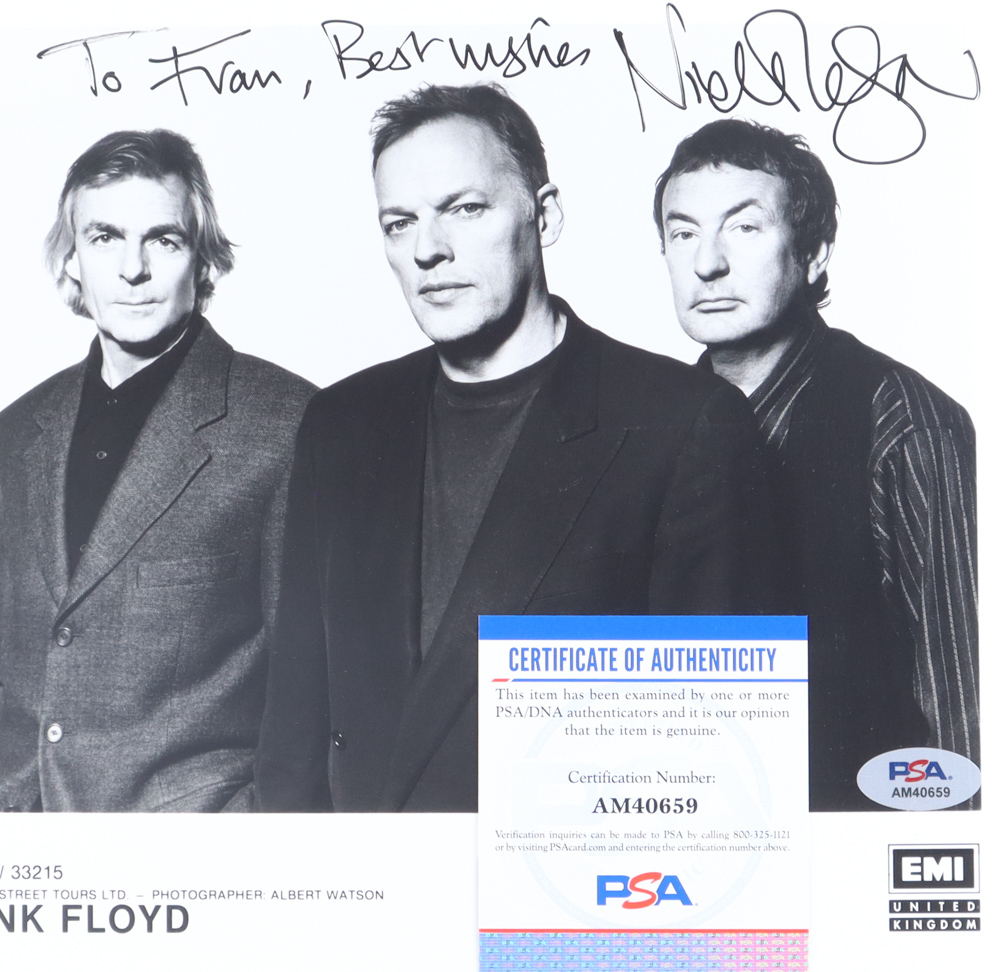 Nick Mason Signed Pink Floyd 8x10 Photo Inscribed "Best Wishes" with ...