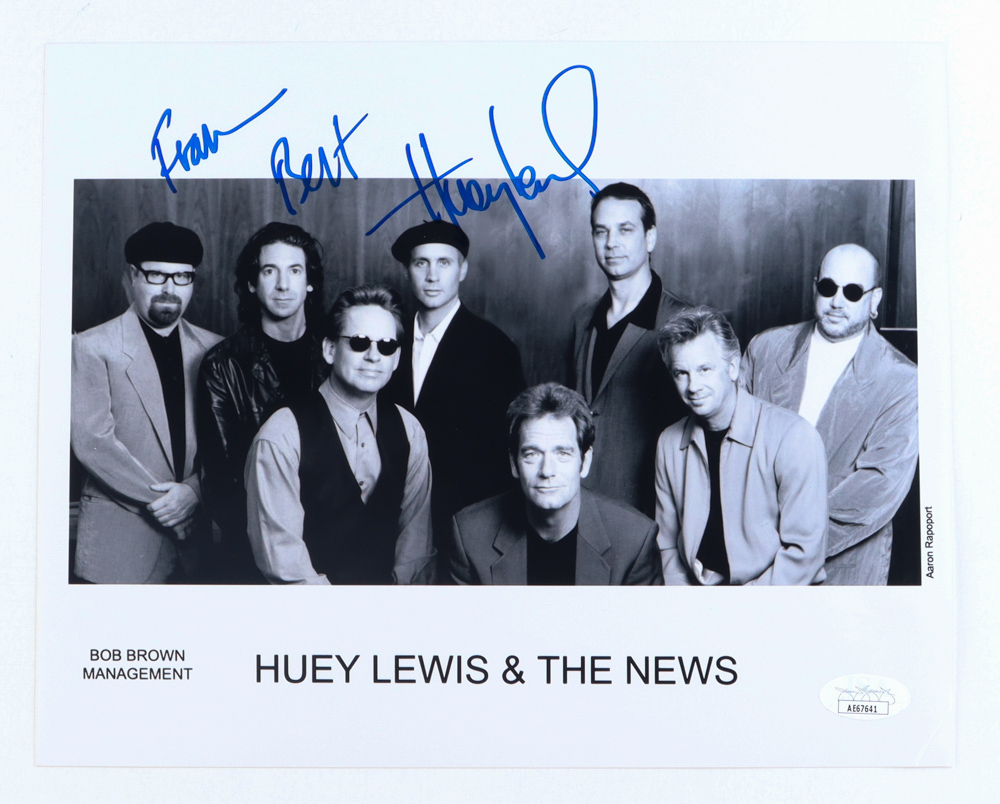 Huey Lewis Signed "Huey Lewis & The News" 8x10 Photo Inscribed "Best ...