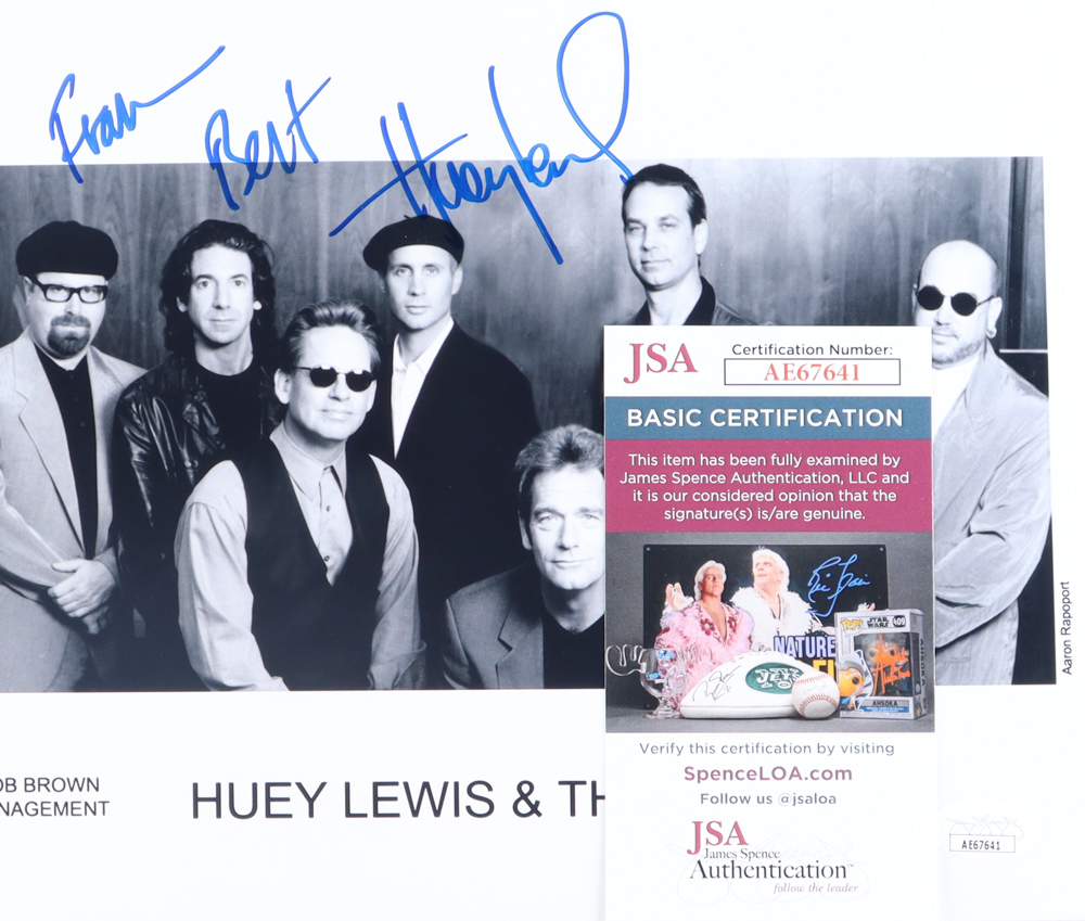 Huey Lewis Signed "Huey Lewis & The News" 8x10 Photo Inscribed "Best ...
