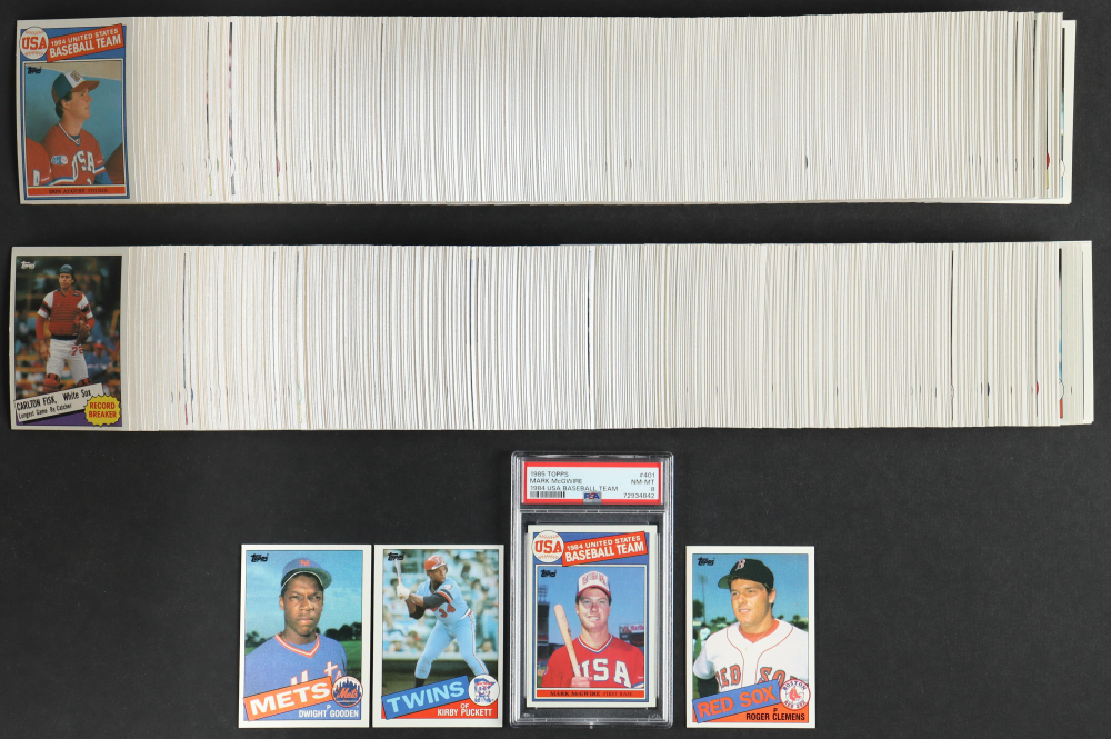 1985 Topps Complete Set of (792) Baseball Cards with Mark McGwire #401 ...