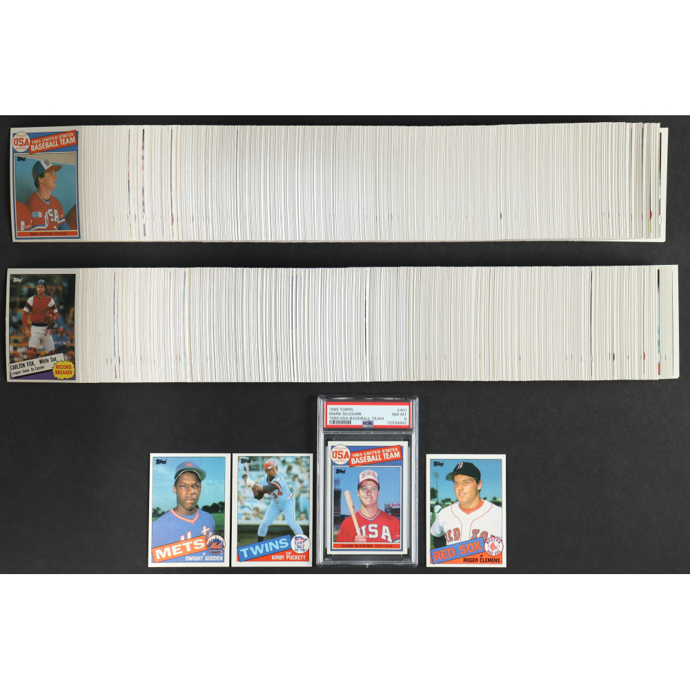 1985 Topps Complete Set of (792) Baseball Cards with Mark McGwire #401 ...