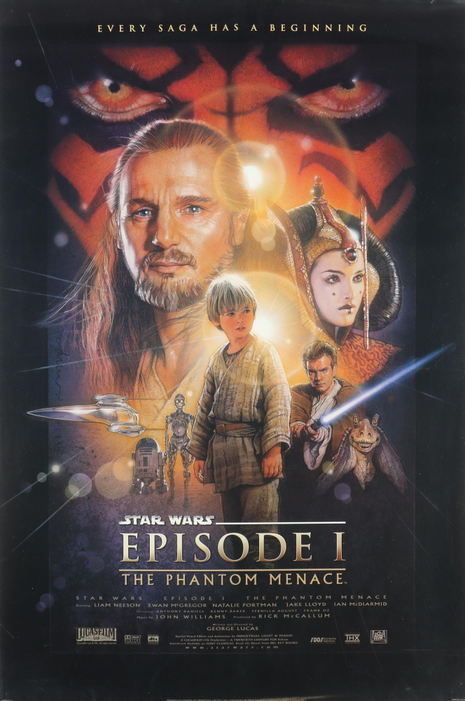 1999 "Star Wars: Episode I – The Phantom Menace" 27x40 Movie Poster ...
