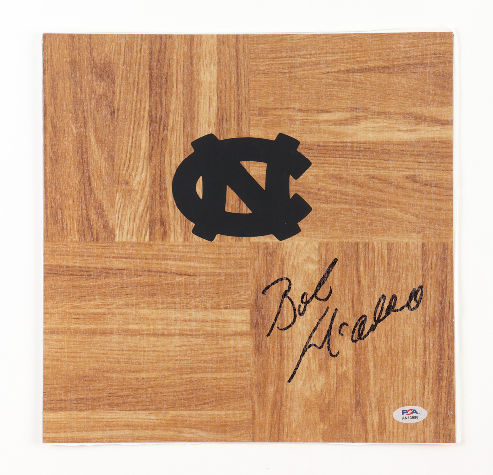 Bob McAdoo Signed North Carolina Tar Heels Logo 12x12 Floor Piece (PSA ...