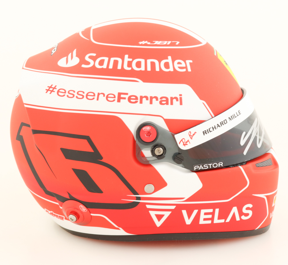 Charles Leclerc Signed Ferrari Formula 1 Mini Helmet (Beckett ...