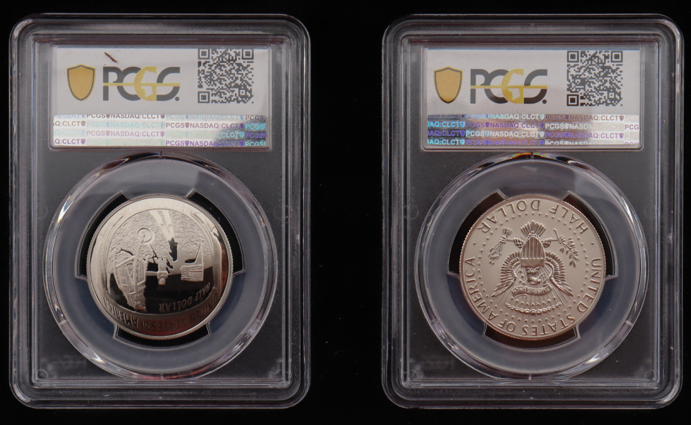 Apollo 11 50th Anniversary Early Issue Proof Half Dollar Set of (2 ...