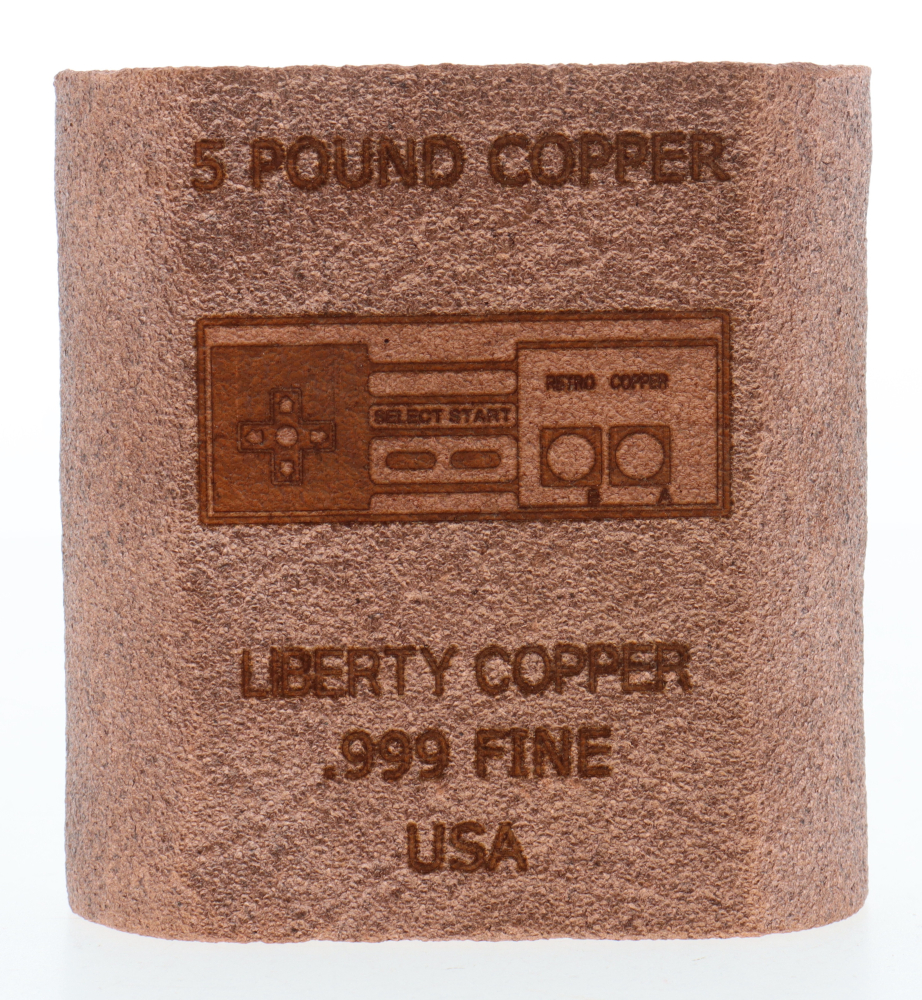 Five Pound .999 Fine Copper Liberty Design Bullion Bar | Pristine Auction