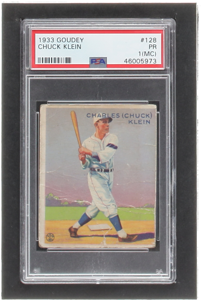 Chuck Klein 1933 Goudey #128 RC (PSA 1) (MC) | Pristine Auction