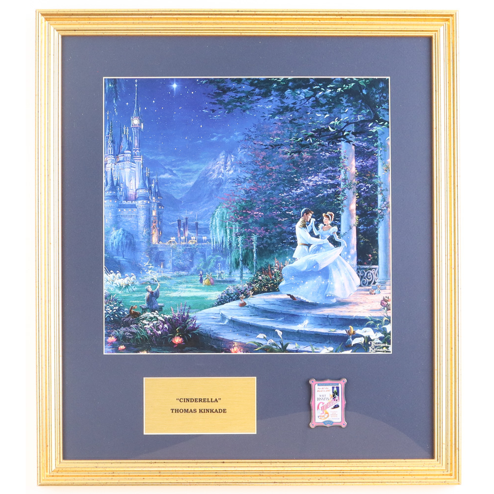 Thomas Kinkade "Cinderella" Custom Framed Print Display with LE ...