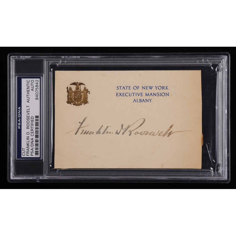 Franklin D. Roosevelt Signed State of New York Executive Mansion ...