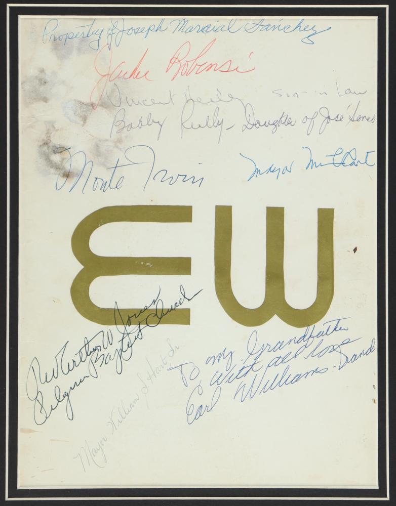 Custom Framed Magazine Display Signed By (9) with Jackie Robinson ...