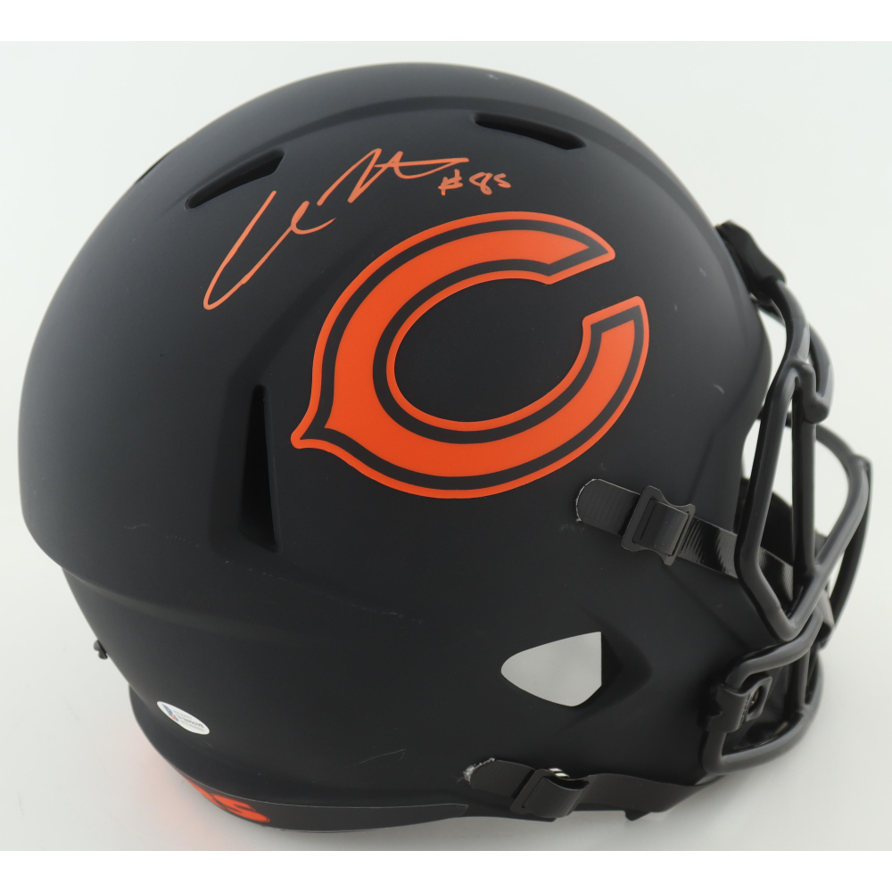 Cole Kmet Signed Bears Full-Size Eclipse Alternate Speed Helmet ...