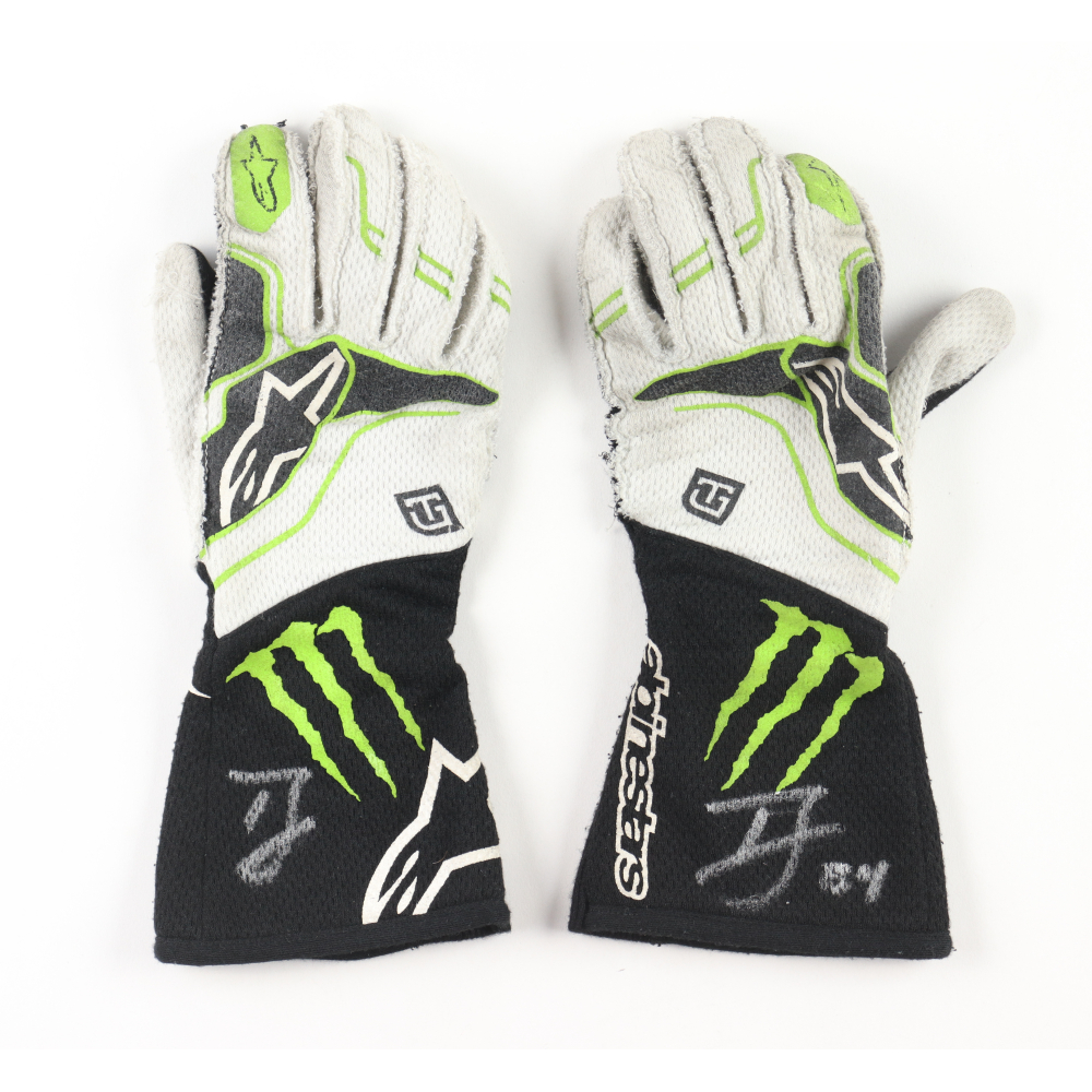 Ty Gibbs Signed Race-Used 2022 Custom Monster Energy NASCAR Gloves from ...