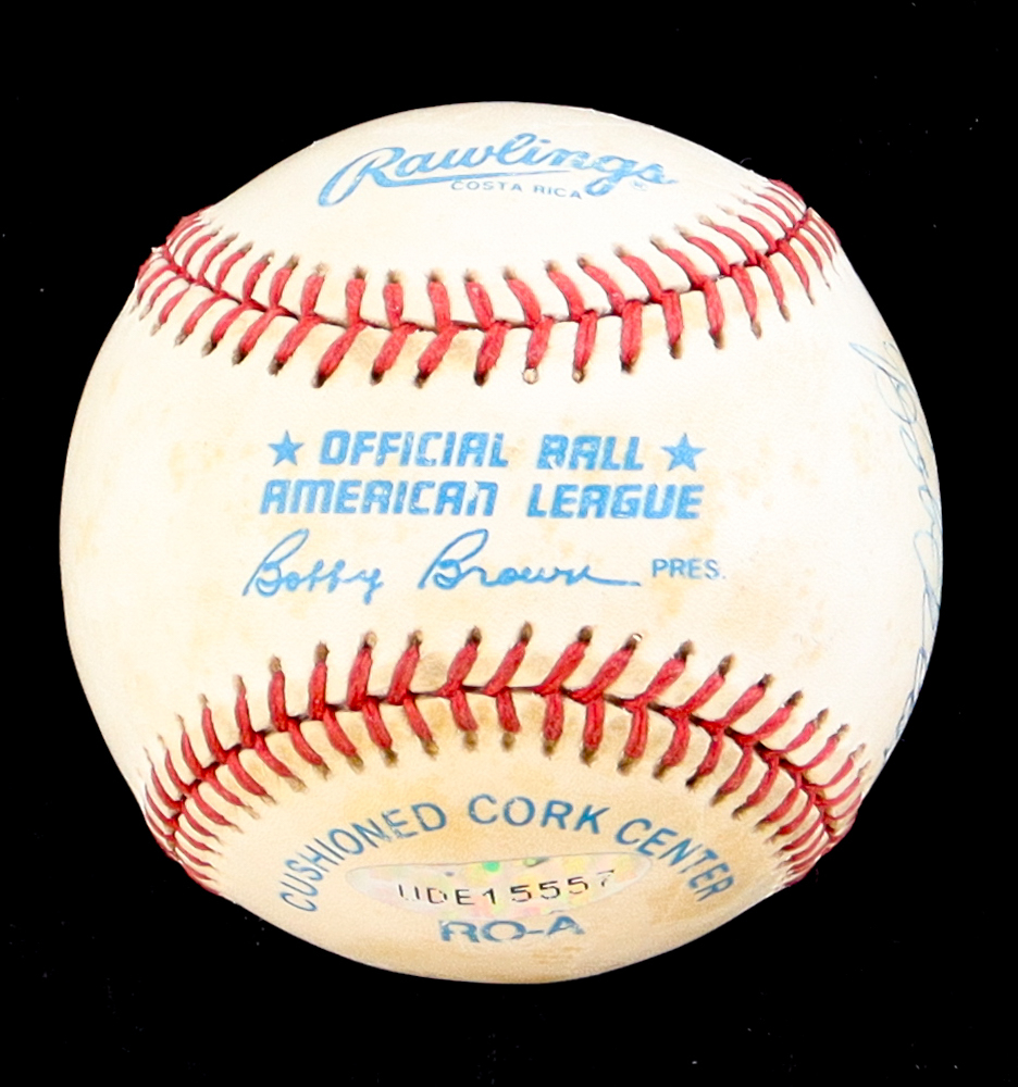 Bobby Doerr, Gaylord Perry & Bob Feller Signed OAL Baseball (UDA ...