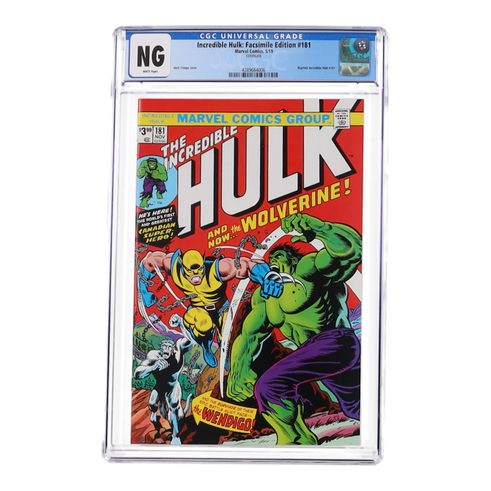 2019 "The Incredible Hulk" Issue #181 Facsimile Edition Marvel Comic Book (CGC NG) | Pristine ...
