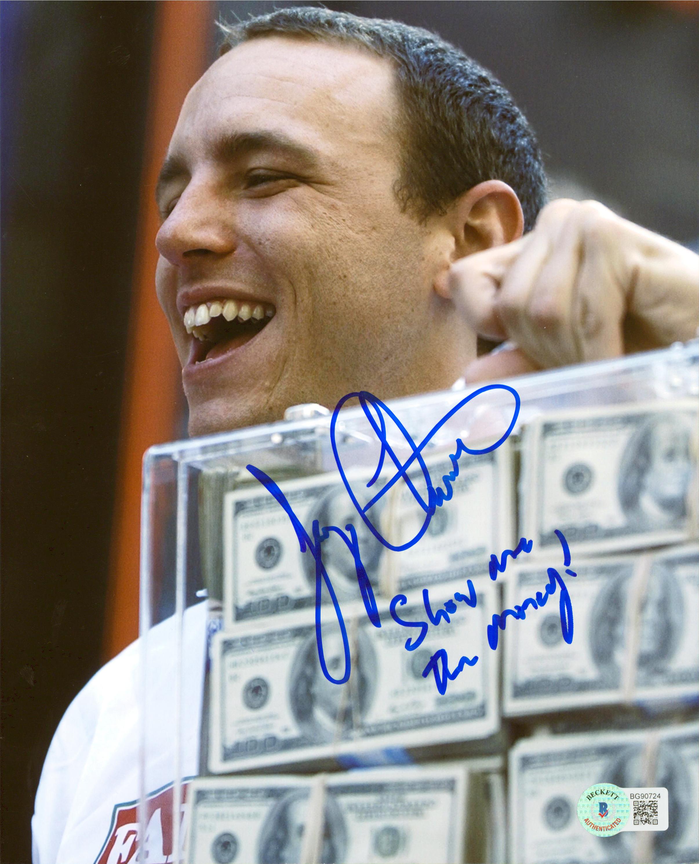 Joey Chestnut Signed 8x10 Photo Inscribed "Show Me The Money!"(Beckett ...