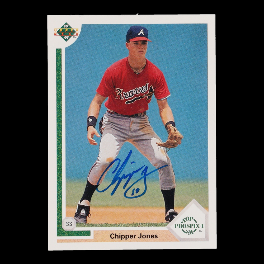 Chipper Jones Signed 1991 Upper Deck #55 RC (Beckett) | Pristine Auction