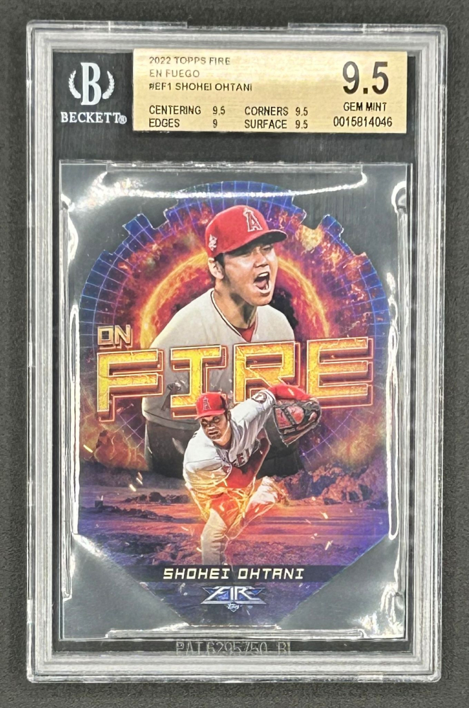 Shohei Ohtani 2022 Topps Fire En Fuego #EF1 (BGS 9.5) | Pristine Auction