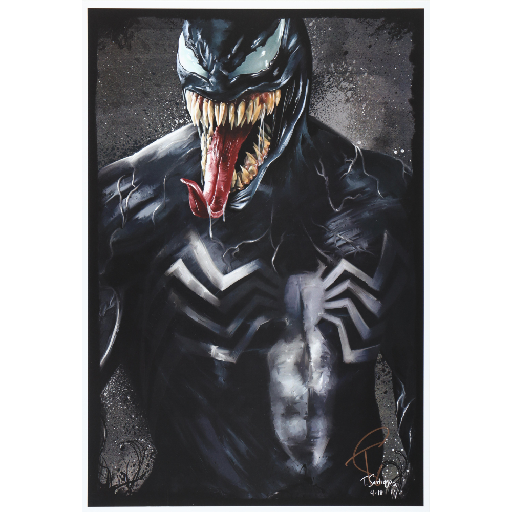 Venom Marvel Comics 13x19 Signed Lithograph By Tony Santiago Pa