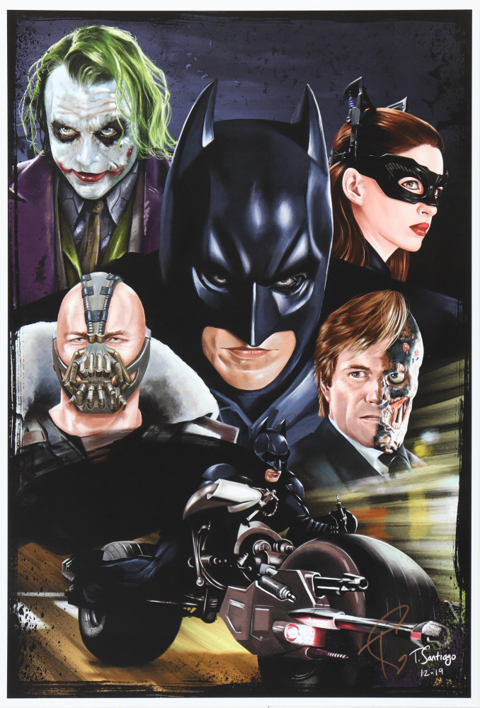 "Batman" DC Comics 13x19 Signed Lithograph by Tony Santiago (PA ...