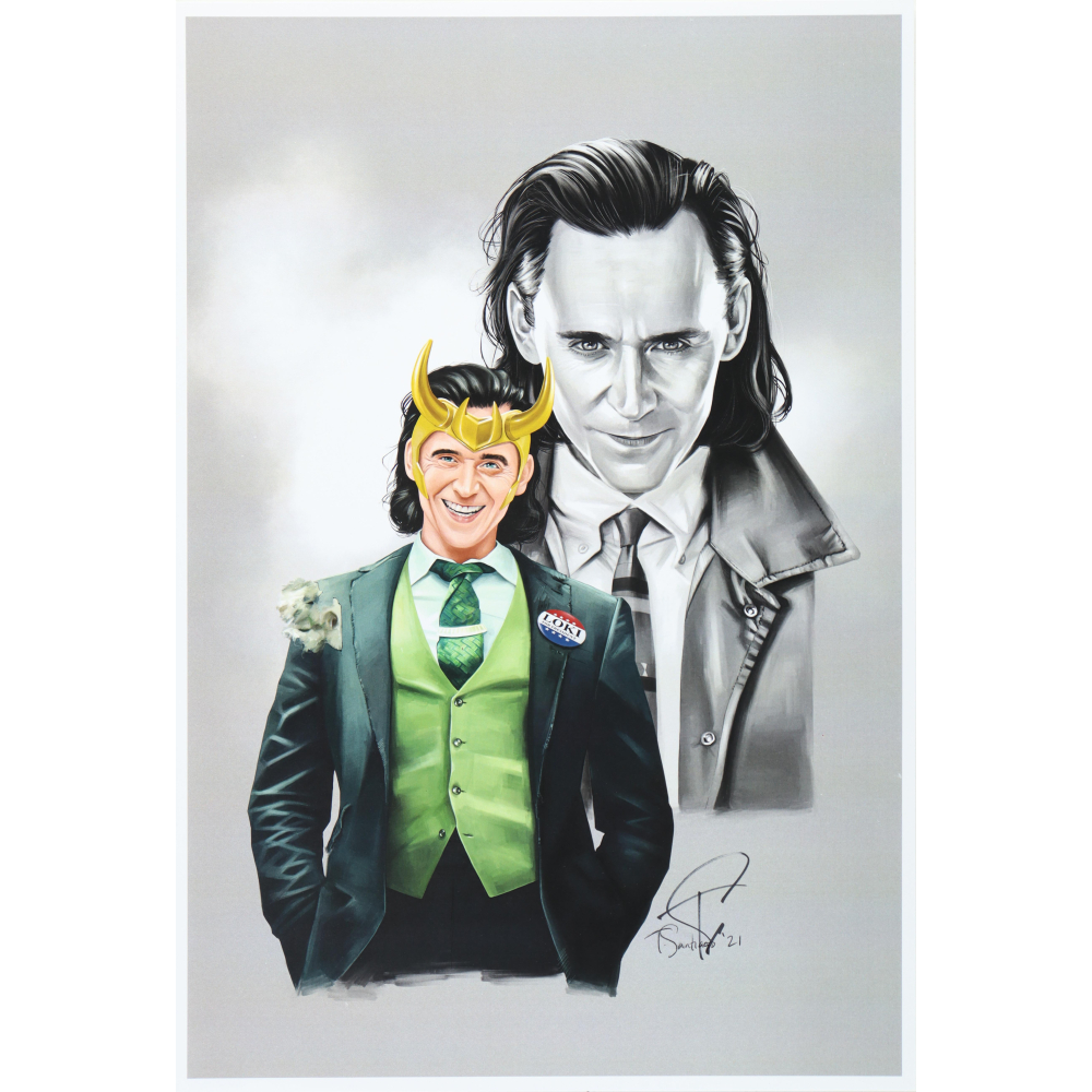 Loki - Marvel Comics 13x19 Signed Lithograph by Tony Santiago (PA ...