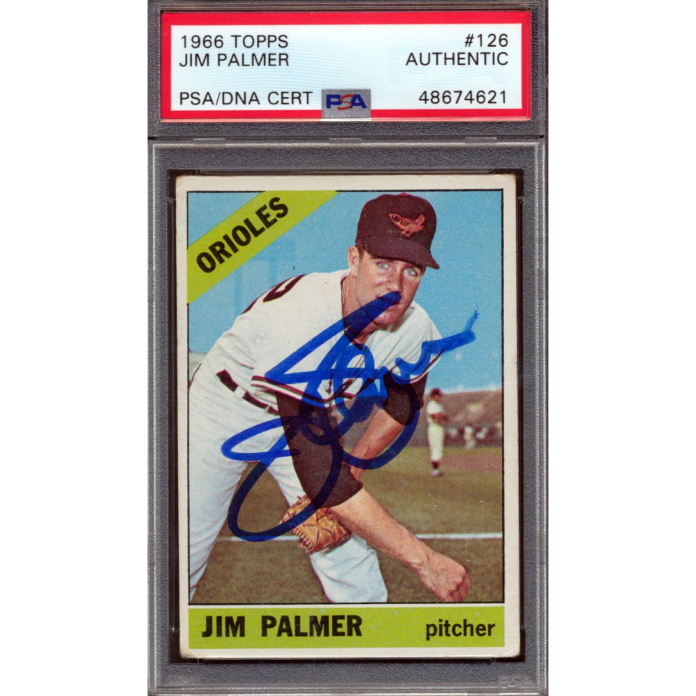 Jim Palmer Signed 1966 Topps #126 RC (PSA) | Pristine Auction