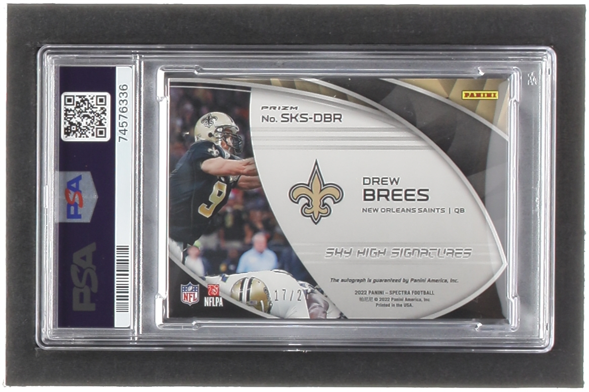 Drew Brees 2022 Panini Spectra Sky High Signatures #14 #17/25 (PSA 9 ...