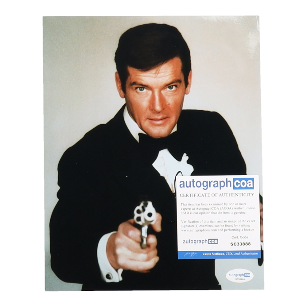 Roger Moore Signed "Live and Let Die" 8x10 Photo (ACOA) | Pristine Auction