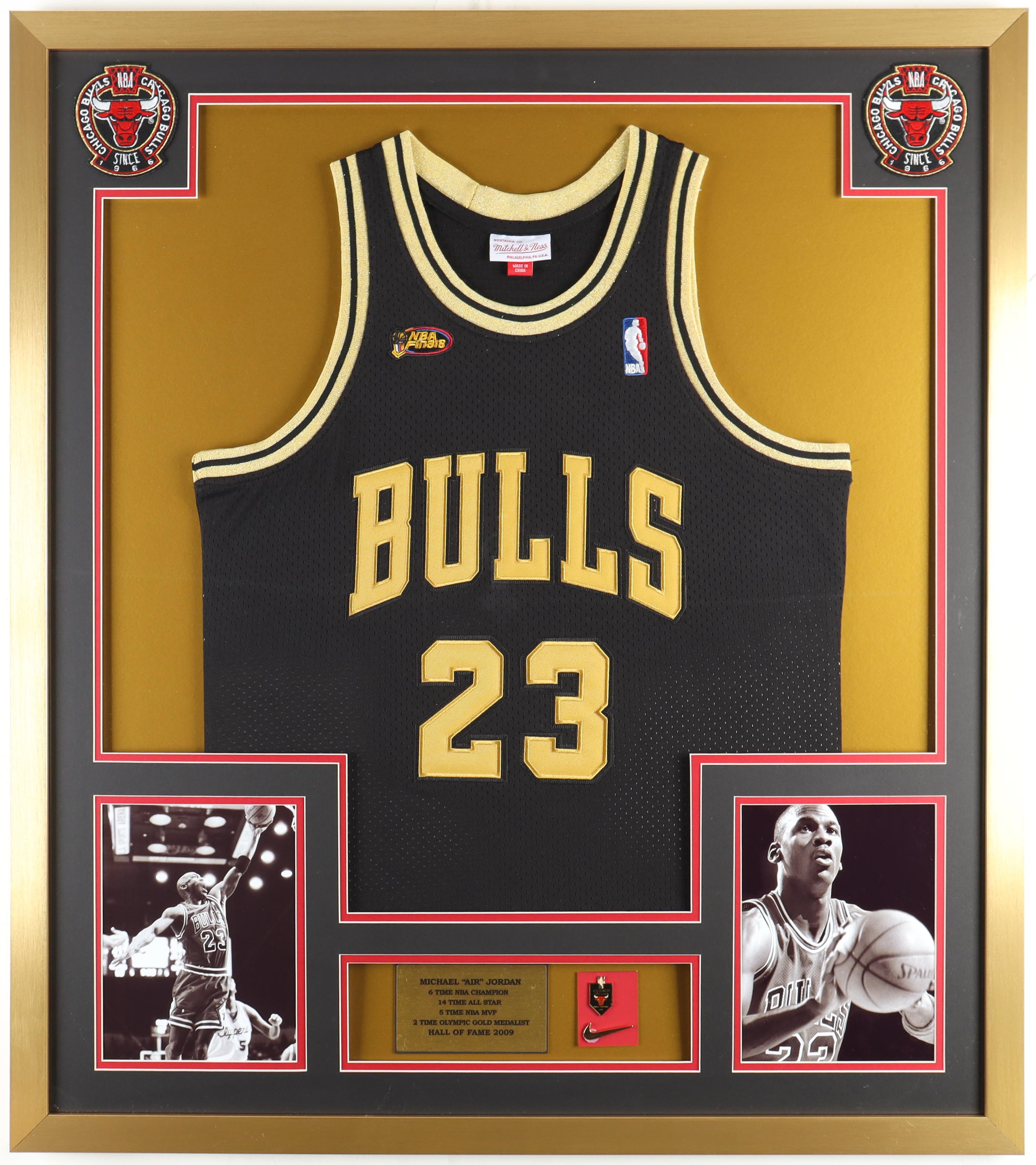 Michael Jordan Custom Framed Mitchell & ness Jersey Display With ...