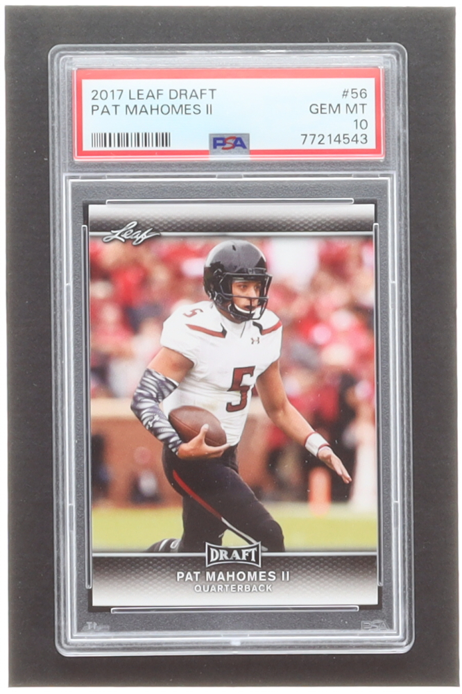 Patrick Mahomes II 2017 Leaf Draft #56 RC (PSA 10) | Pristine Auction