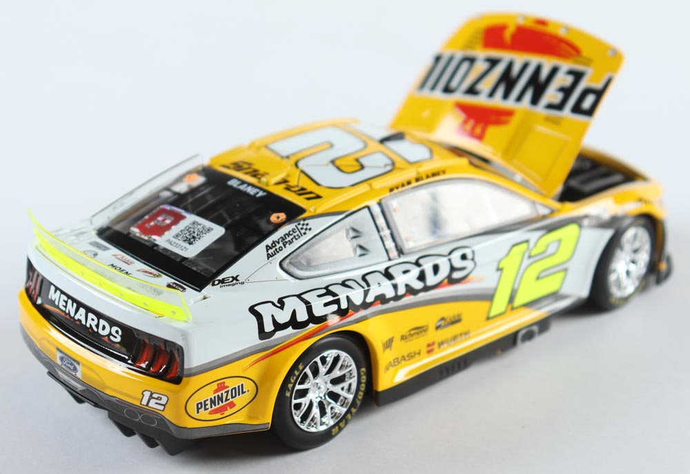 Ryan Blaney Signed NASCAR #12 Penzoil Menards 2022 Mustang - 1:24 ...