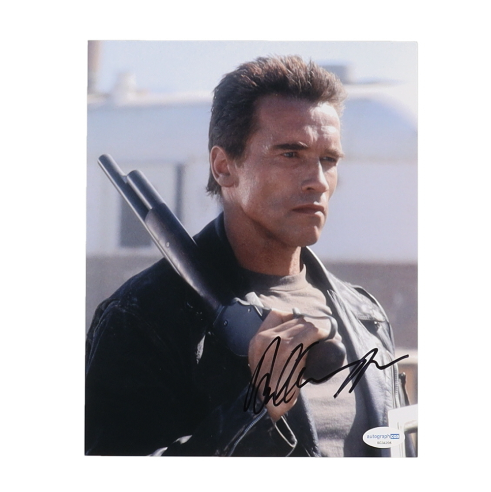 Arnold Schwarzenegger Signed "Terminator" 8x10 Photo (ACOA) | Pristine ...