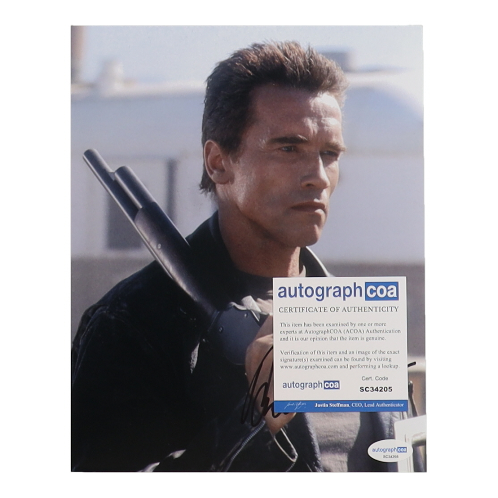 Arnold Schwarzenegger Signed "Terminator" 8x10 Photo (ACOA) | Pristine ...