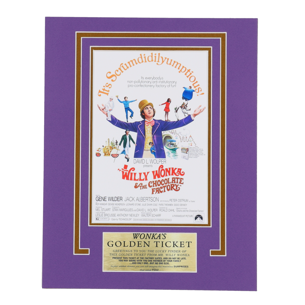 "Willy Wonka & the Chocolate Factory" Custom Matted 11x14 Photo Display ...