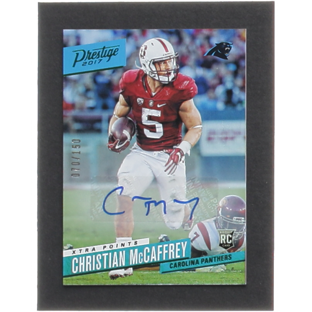 Christian McCaffrey 2017 Prestige Rookie Autographs Xtra Points Green ...