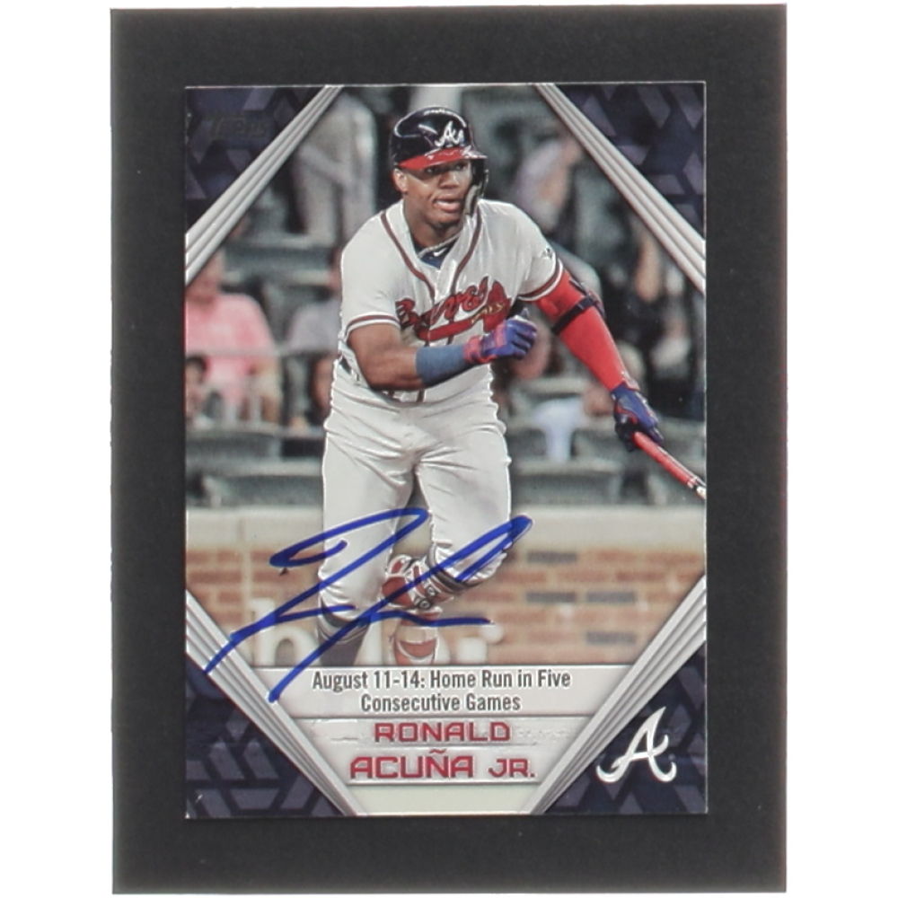 Ronald Acuna Jr. Signed 2019 Topps Ronald Acuna Highlights #RA25 (Acuna ...