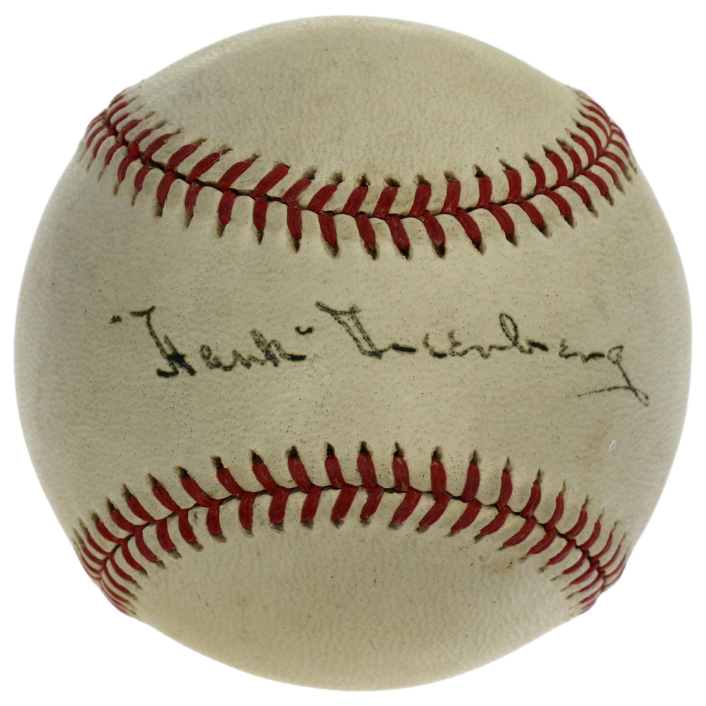 Hank Greenberg Signed Goldsmith Baseball (PSA LOA - Graded 6.5 ...