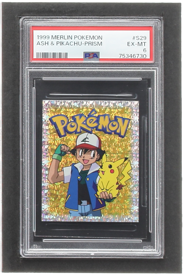 Ash & Pikachu 1999 Merlin Pokemon Album Stickers #S29 (PSA 6 ...