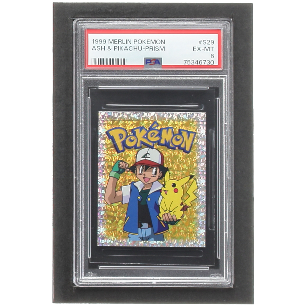 Ash & Pikachu 1999 Merlin Pokemon Album Stickers #S29 (PSA 6 ...