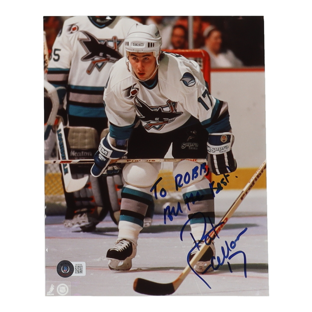 Pat Falloon Signed Sharks 8x10 Photo Inscribed "All The Best!" (Beckett ...