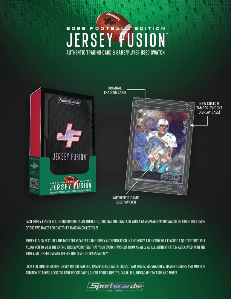 2022 Jersey Fusion Football Edition Factory Edition Sealed Display ...