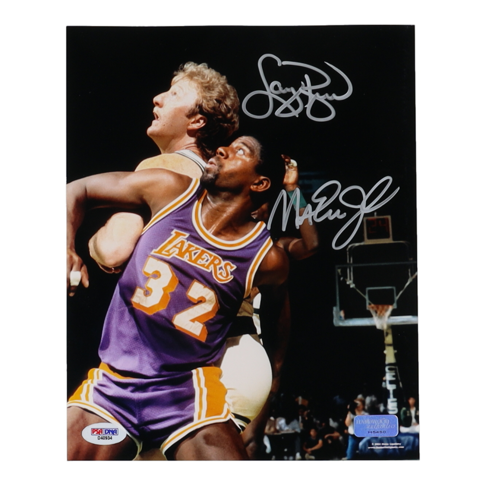 Larry Bird & Magic Johnson Signed 8x10 Photo (PSA) | Pristine Auction