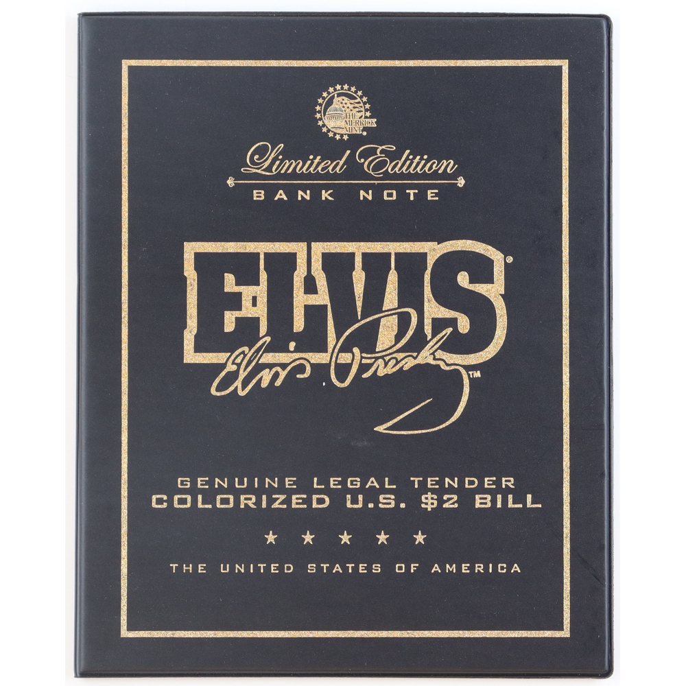 Elvis Presley Genuine Legal Tender Colorized U.S. $2.00 Two Dollar Bill ...