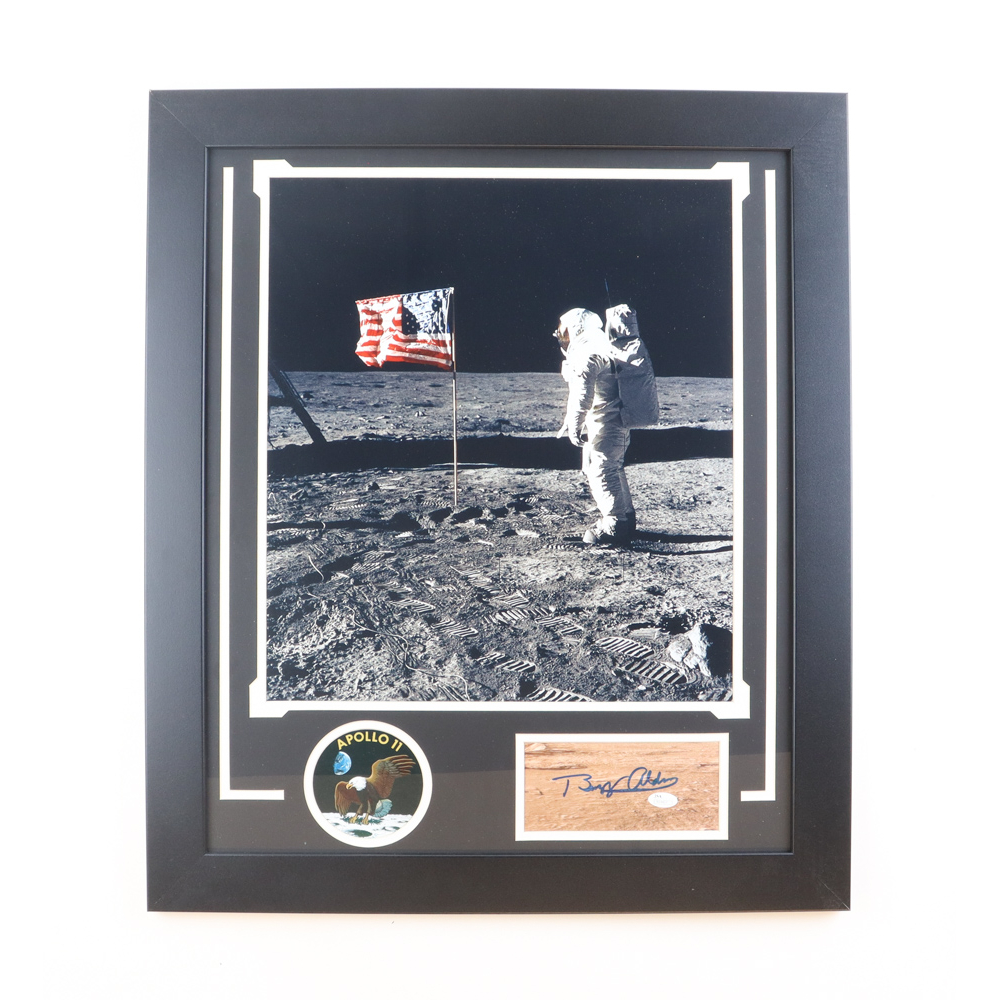 Buzz Aldrin Signed Apollo 11 Custom Framed Cut Display (JSA) | Pristine ...