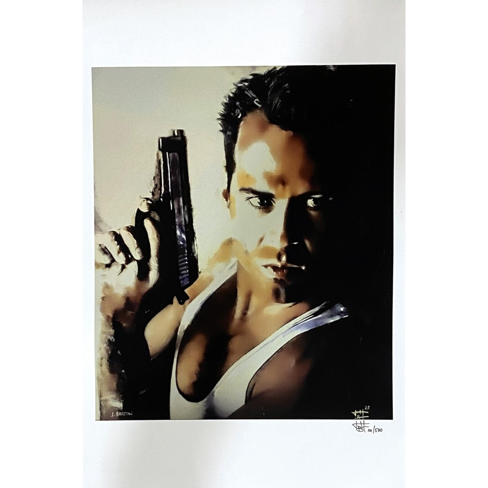 Joshua Barton Signed LE "Die Hard" 12x18 Lithograph (Sports Integrity ...